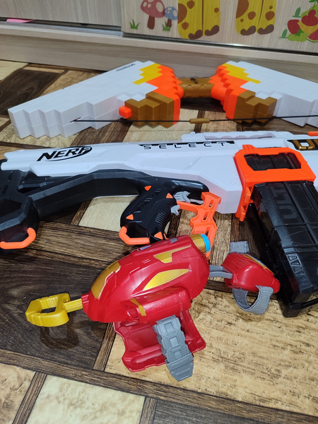 Пистолет Nerf оригинал от Майнкрафта