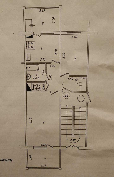 2/2/5 Московская планировка. Ул. Г. Алиева. 42м2. Балкон 1/3. Кирпич