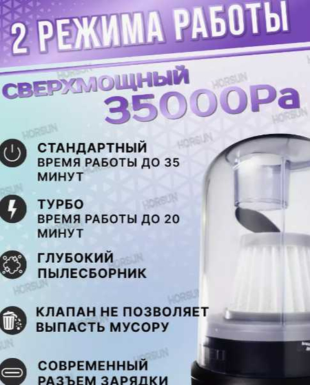 Беспроводной ручной мини пылесос для автомобиля