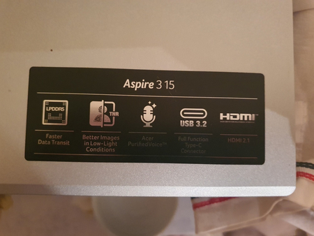 Acer aspire 3 cor i3 256 ssd pochti yengi 1 qól