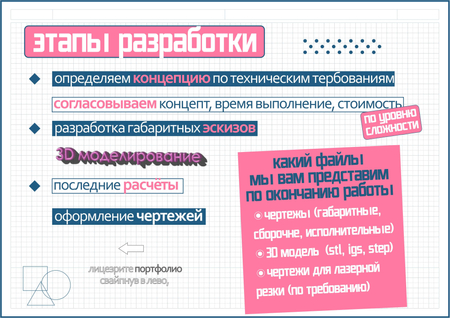 Услуги инженера-конструктора (проектирование и разработка)
