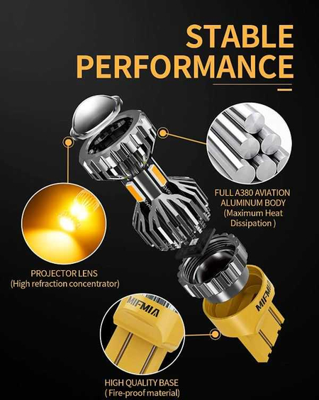 MIFMIA 7440 W21W LED лампы для автомобиля