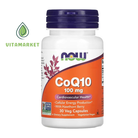 NOW Foods, CoQ10, 100 mg, 30 Veg Capsules