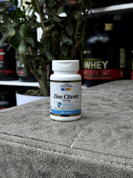 21st Century Zinc Citrate 50 mg 60 tablets 60 servings, цинк.