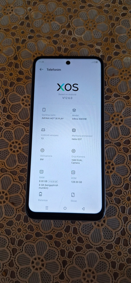 Infinix HOT 30 play 16 ga 128