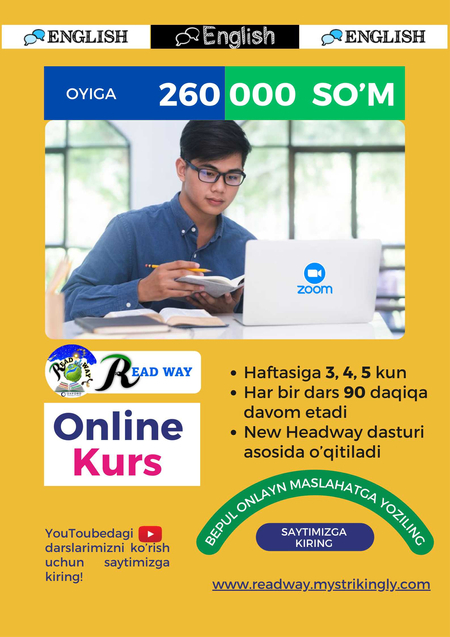 Online English / onlayn ingliz tili / by READWAY
