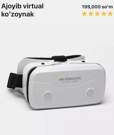 VR Ko’zoynak premium sifat
