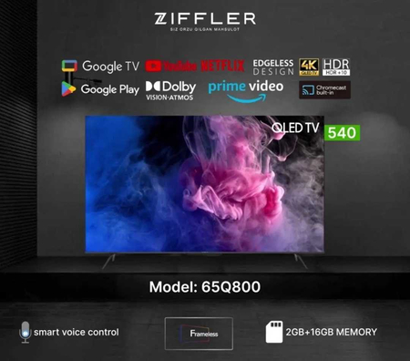 ZIFFLER QLED LED все диагонали есть доставка по городу рассрочка есть