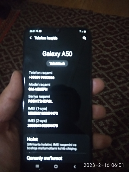 Smsung galaxi A 50