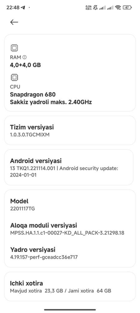 Redmi note 11 Pro 699999sum