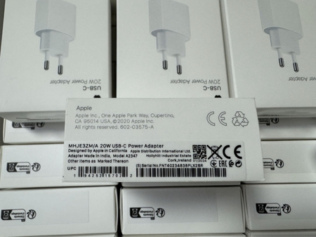 Блок питания apple 20w, 2024, оригинальная зарядка доя iphone