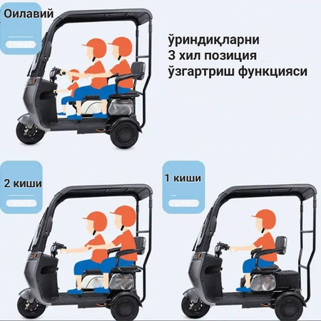 Оилавий 3балонли скутер оптом/дона