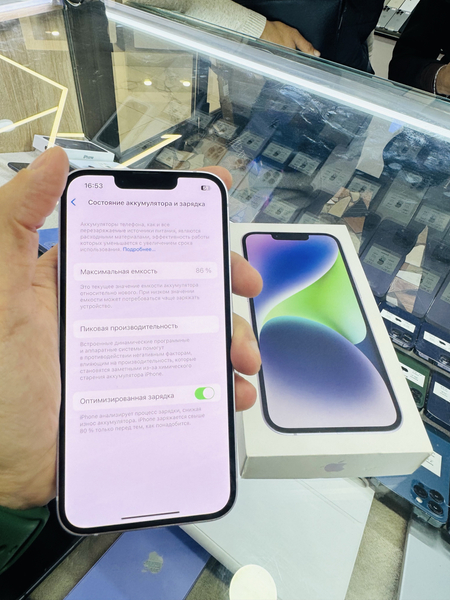 iPhone 14  128 gb purple 86%