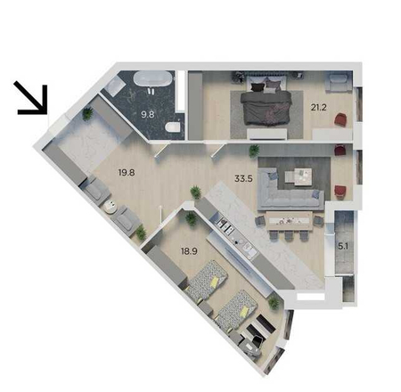 Продаётся 3-комн кв в ЖК TIARA ор INHA ,It-Park,БИЙ, БузБазар