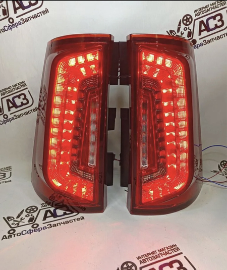 Задние led фары на lada largus