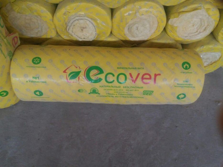 Стекловата ECOVER с фольгой и без (18,15 кв.м) рулон Доставка оптом