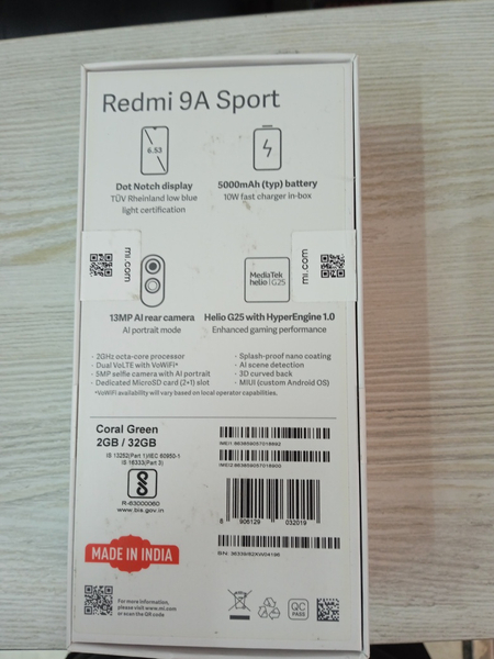 Redmiy 9A. 32 GB 750.000 som