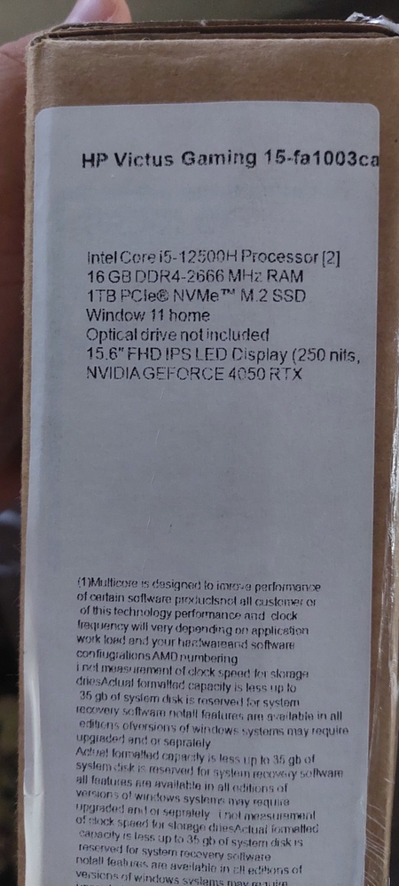 НОВЫЙ!!! HP Victus i5-12500H 16/1TB RTX4050 за 755 у.е!
