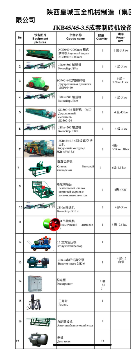 JKB 45/45 оборудование для кирпичного завода