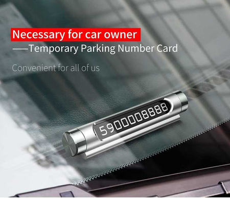 ДОСТАВКА! Автовизитка Baseus Temporary Parking Number Card Чёрная