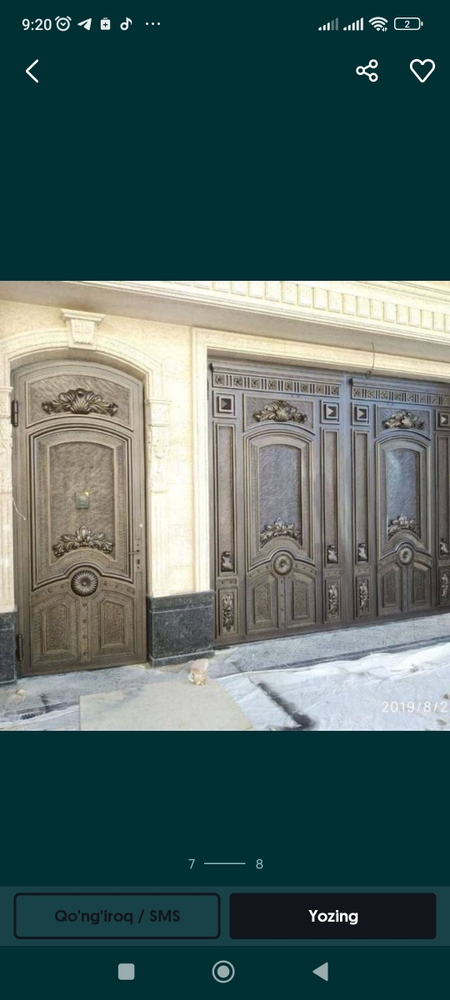 Дарвоза решотка перила ва барча темир махсулотларини ясаймиз