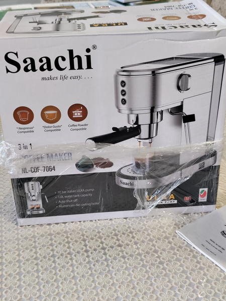 Кофеварка Saachi NL-COF-7064 3 в 1 с 20-барным итальянским насосом