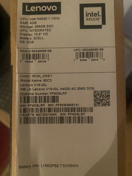 Lenovo notebook