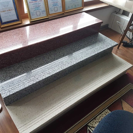 Granit va mramor zinalarni o'rni bemalol bosa oladi агломерат лестница
