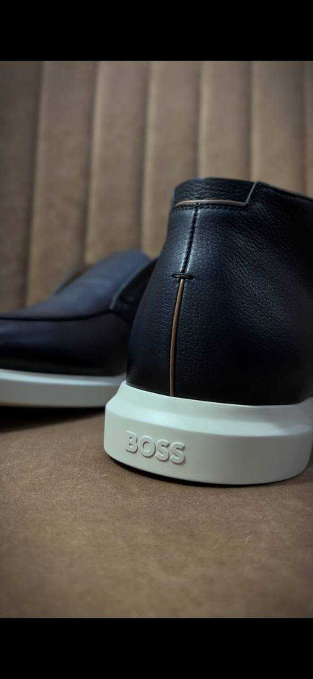 Boss мужские кожаные лоферы Италия