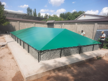 Бассен банер баннер тент bassen baner banner tent  установка киламиз