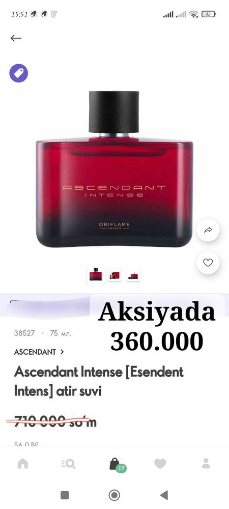 ORIFLAME erkaklar atiri