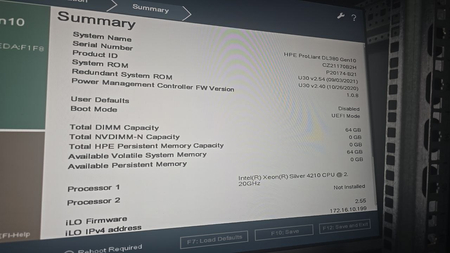 Server HPe Proliant DL380 Gen10