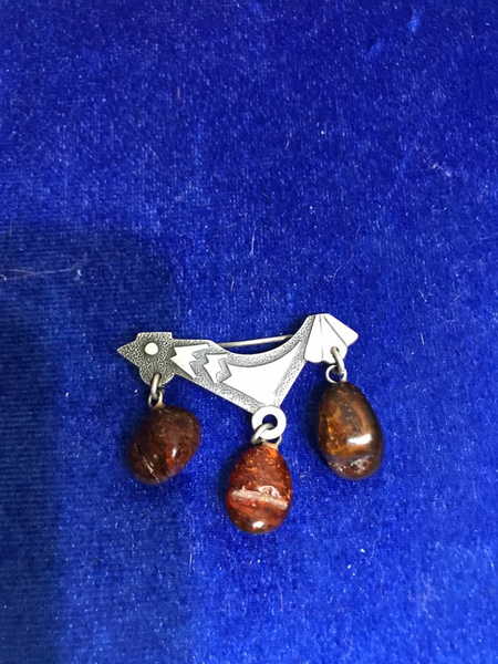 Брошь серебро 875 пробы