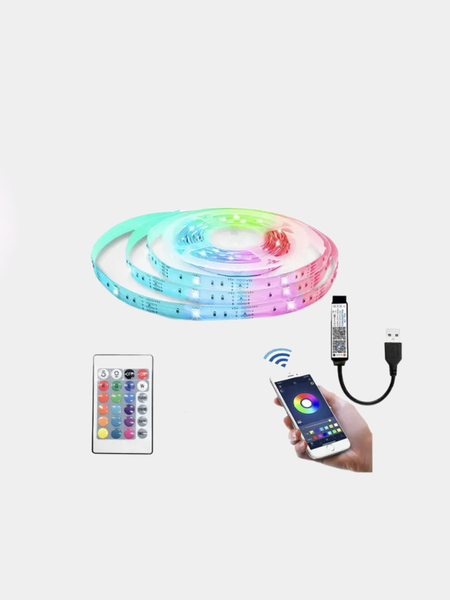Светодиодная лента RGB для компьютеров и дома 5 метров.