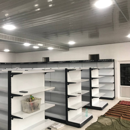 Magazin uchun jixozlar xaladilnik polkalar
