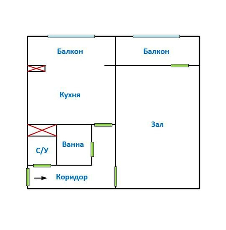 Срлчн! Продажа квартиры 45кв.м. франция, 2×6 балкон