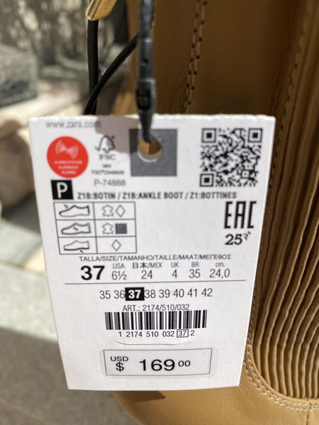 Ботинки, туфли Zara, новые, натуральная кожа. Размер 37