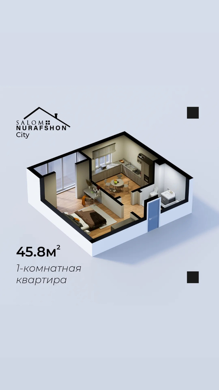 ЖК “Салом Нурафшон сити 
Этажность : 16
Подъезды : 1
От застройщика :