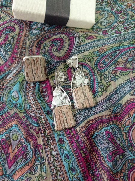 Ювелирный комплект яшма в серебре