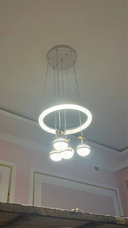 Люстра установка