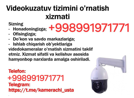 Kamera o'rnatish xizmati