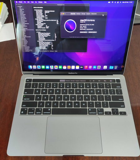 Macbook pro M1 16/1TB batareyka 100%