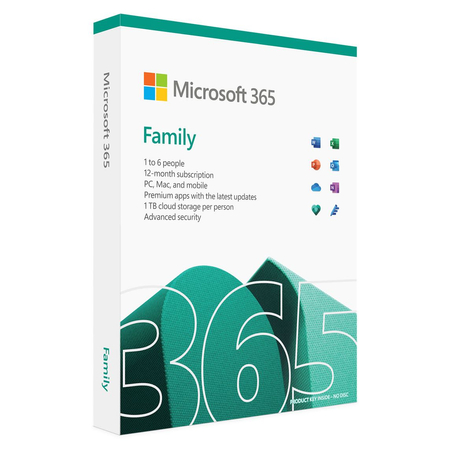 Microsoft 365 Family | Подписка на 15 месяцев, до 6 человек