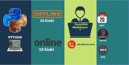 Python kursi Online va Offline