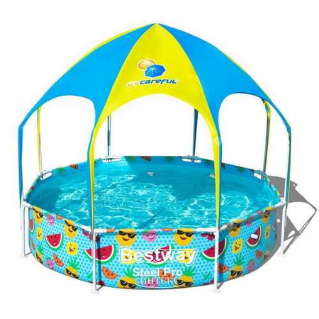 Каркасный бассейн 56432 Bestway Splash-in-Shade 244*51 см с навесом