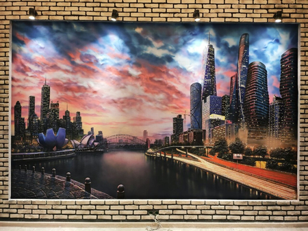 Барельеф, роспись стен.