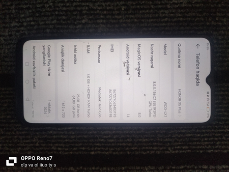 Honor X5 Pulis Rangi qora
