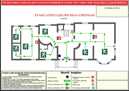 Услуги план эвакуации (evakuatsiya chizmasi xizmatlari)