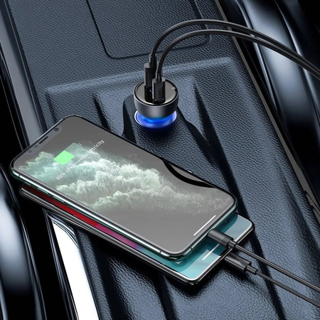 Автомобильная зарядка Baseus Digital DisplayDual Quick Charger Car 65W