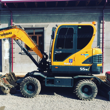 Услуга КамАЗ и экскаватор Hyundai 55W